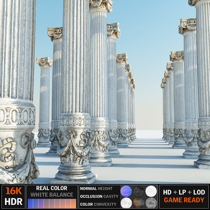 3D model ancient pillar ready - TurboSquid 1151809