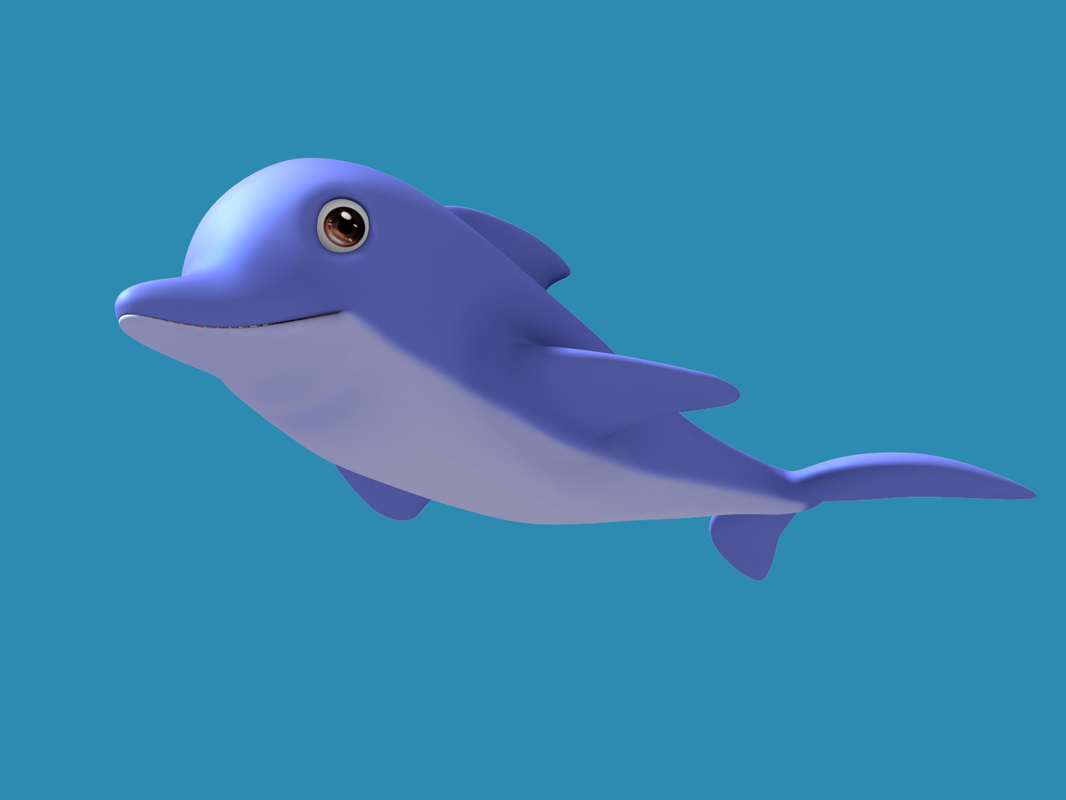 Cartoon dolphin toon 3D - TurboSquid 1151853
