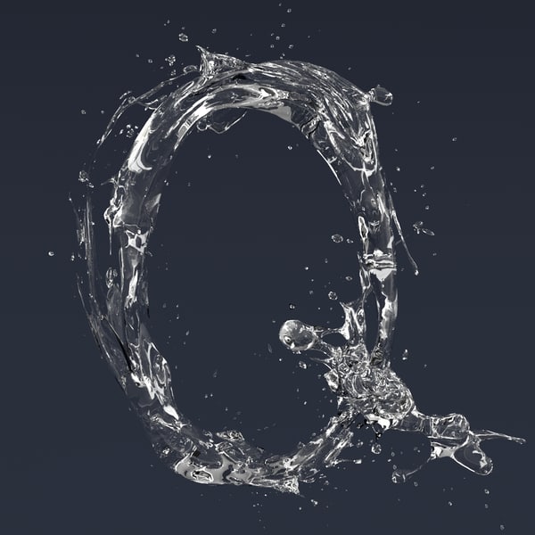 modelo 3d Letra Q Splash - TurboSquid 1151991