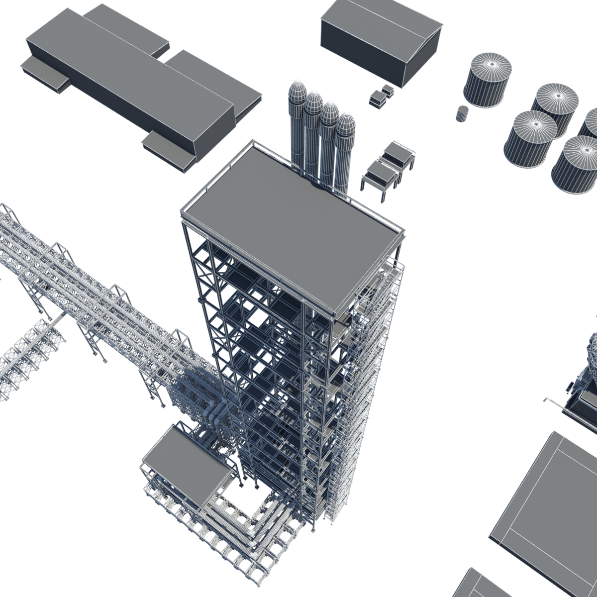 3D industrial natural gas plant - TurboSquid 1152115