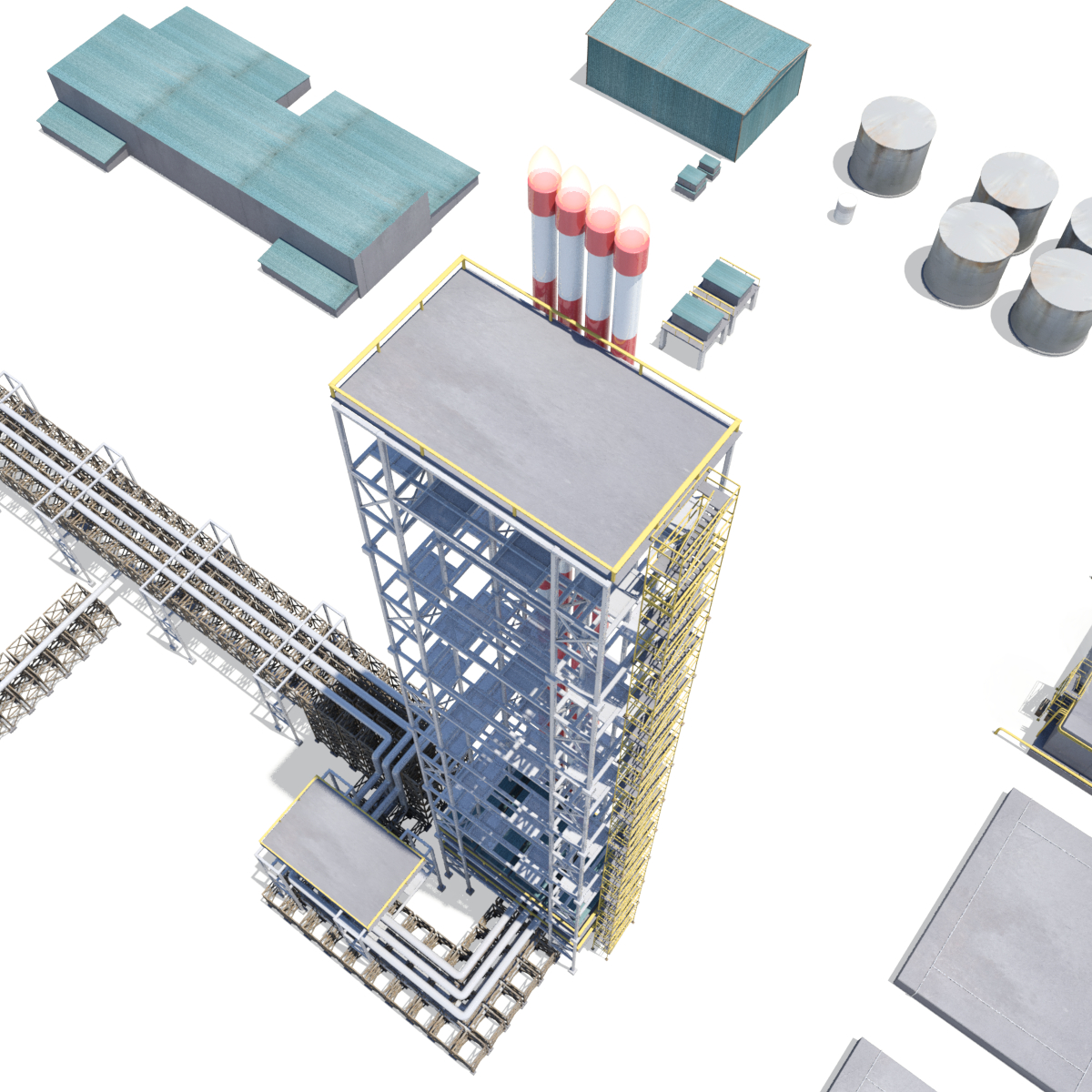 3D industrial natural gas plant - TurboSquid 1152115