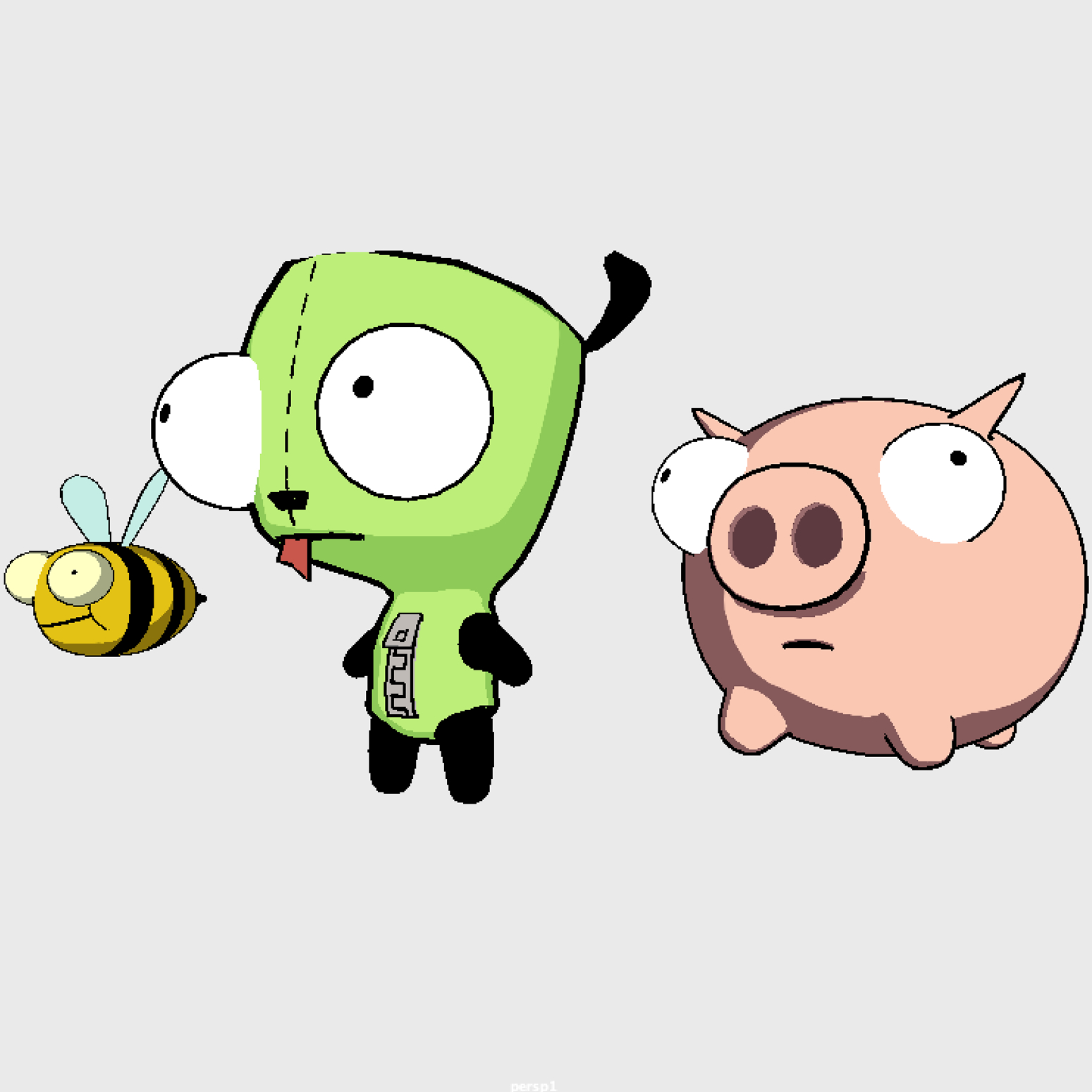 modelo 3d Invasor Zim (Gir, Cerdo, Abeja) - TurboSquid 1152188