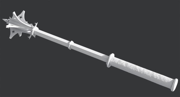 Medieval flanged mace 3D - TurboSquid 1152217