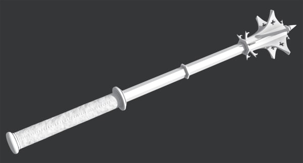 Medieval flanged mace 3D - TurboSquid 1152217