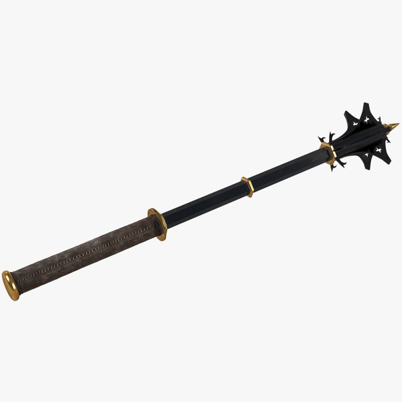 Medieval flanged mace 3D - TurboSquid 1152217