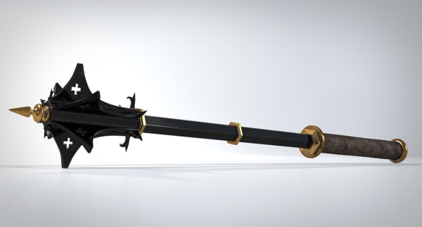 Medieval flanged mace 3D - TurboSquid 1152217