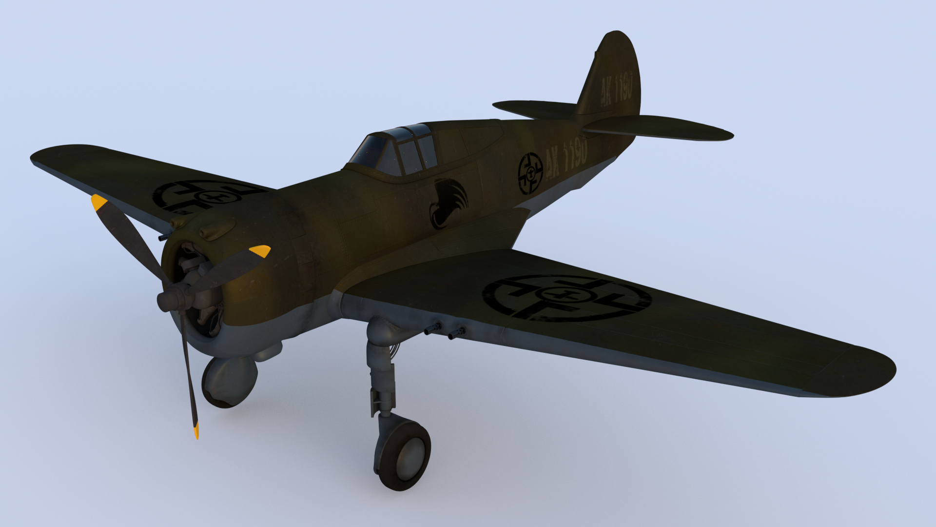 P36 aircraft ww2 3D model - TurboSquid 1152582