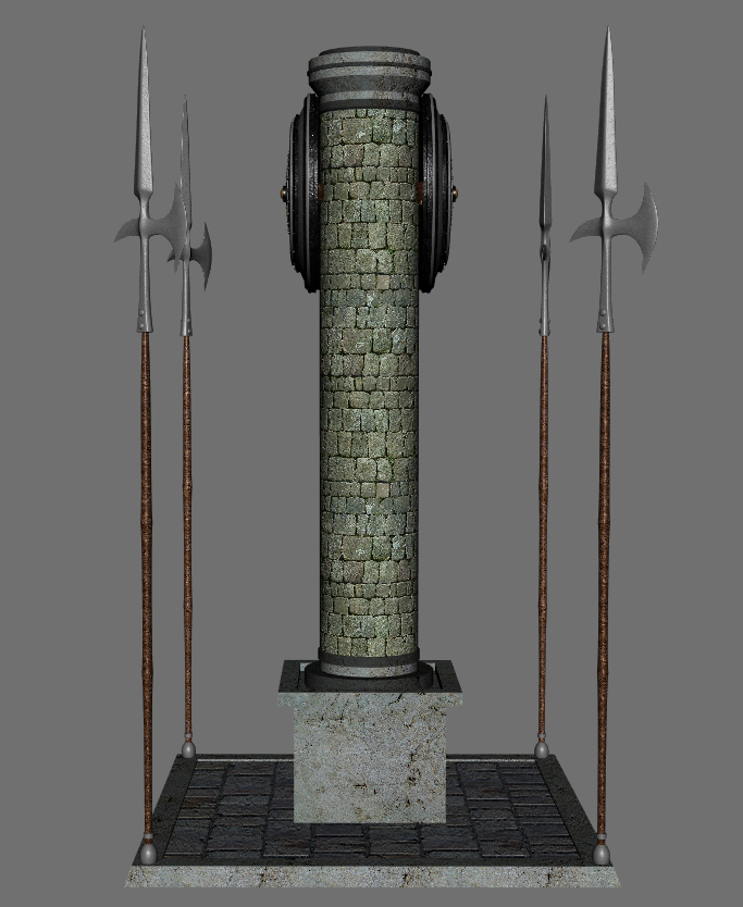 Pillar medieval 3D model - TurboSquid 1152707