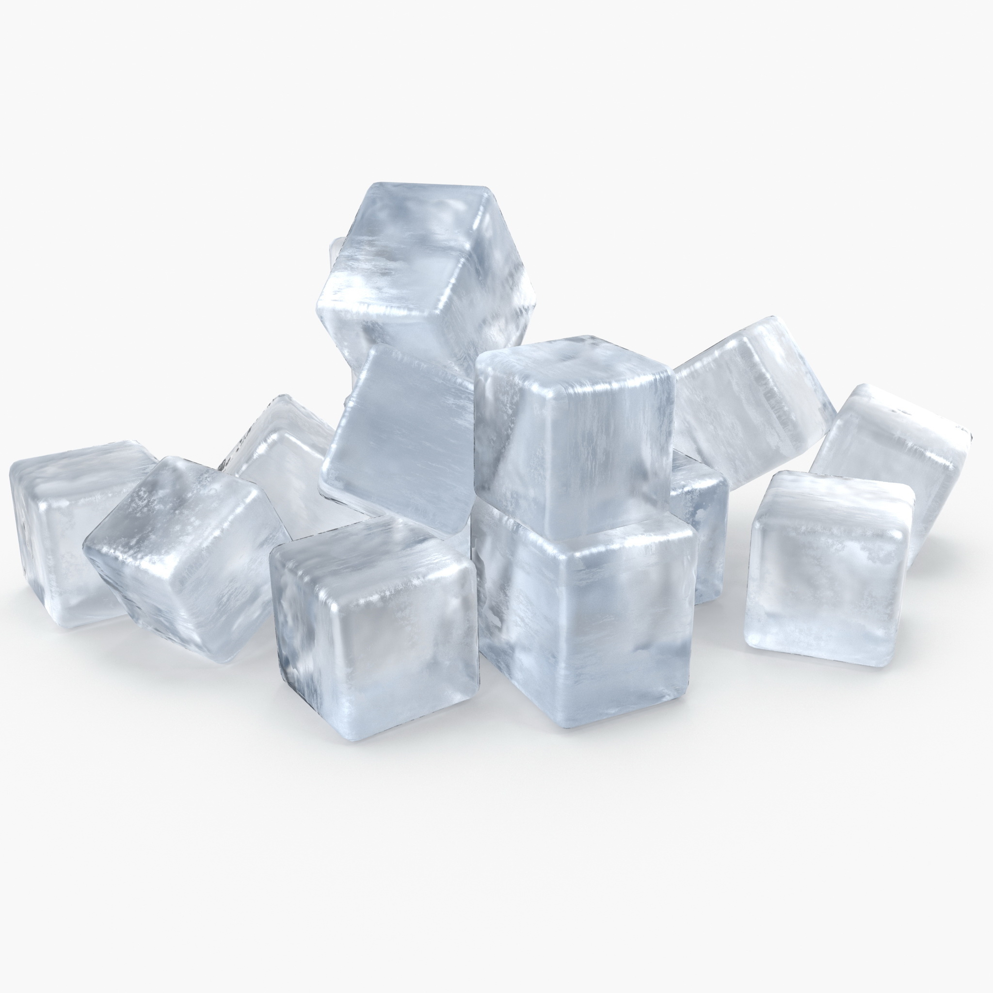 3D realistic ice cubes model - TurboSquid 1152715