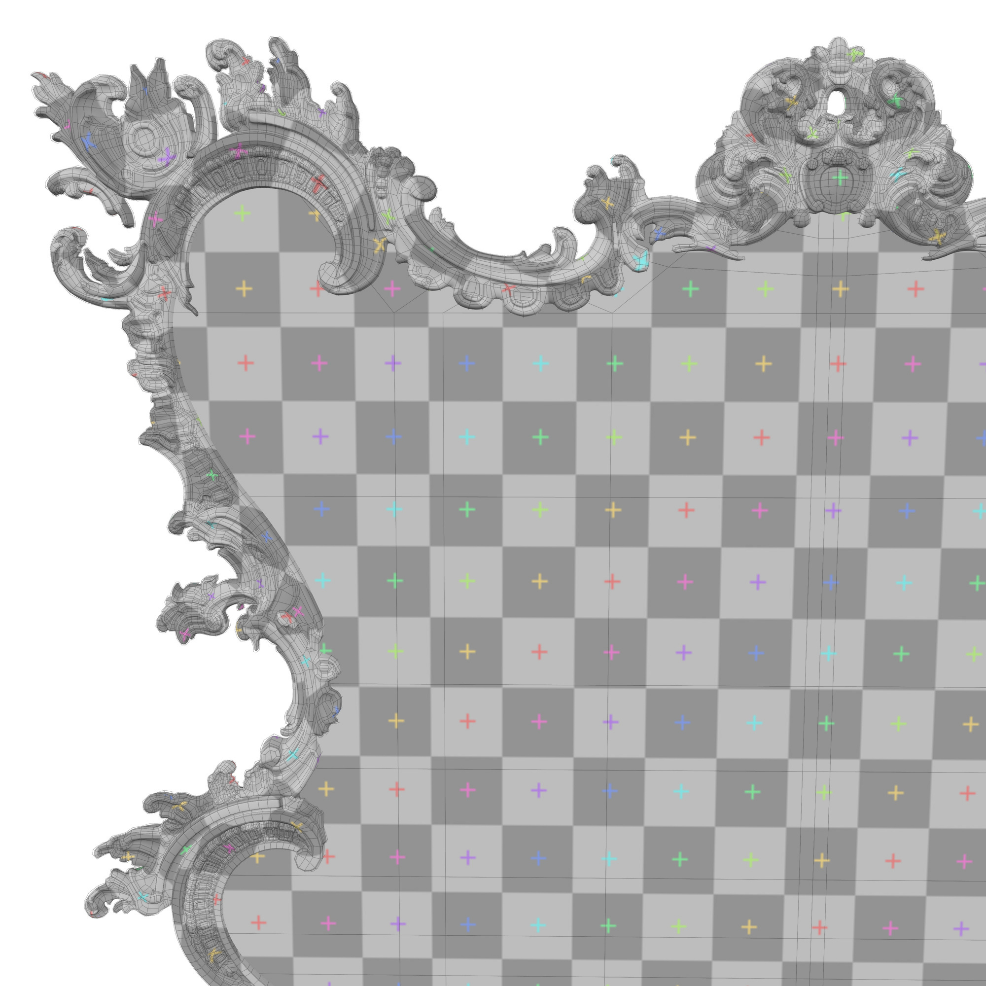 Baroque arc frame wall 3D model - TurboSquid 1152812