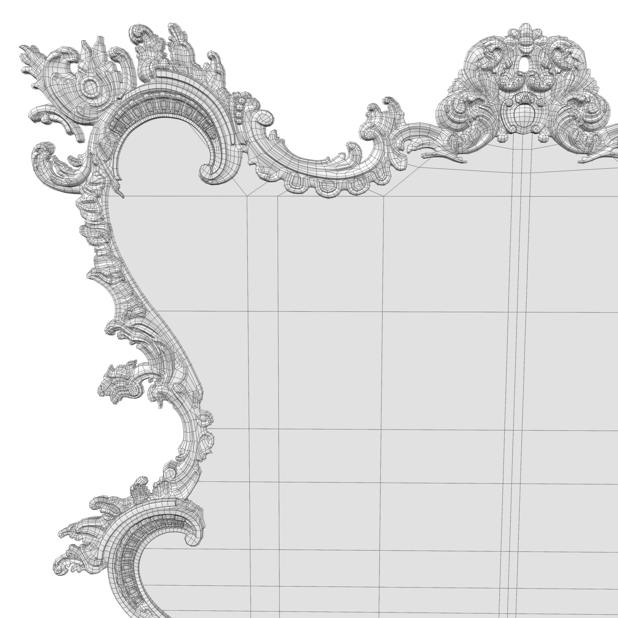 Baroque arc frame wall 3D model - TurboSquid 1152812