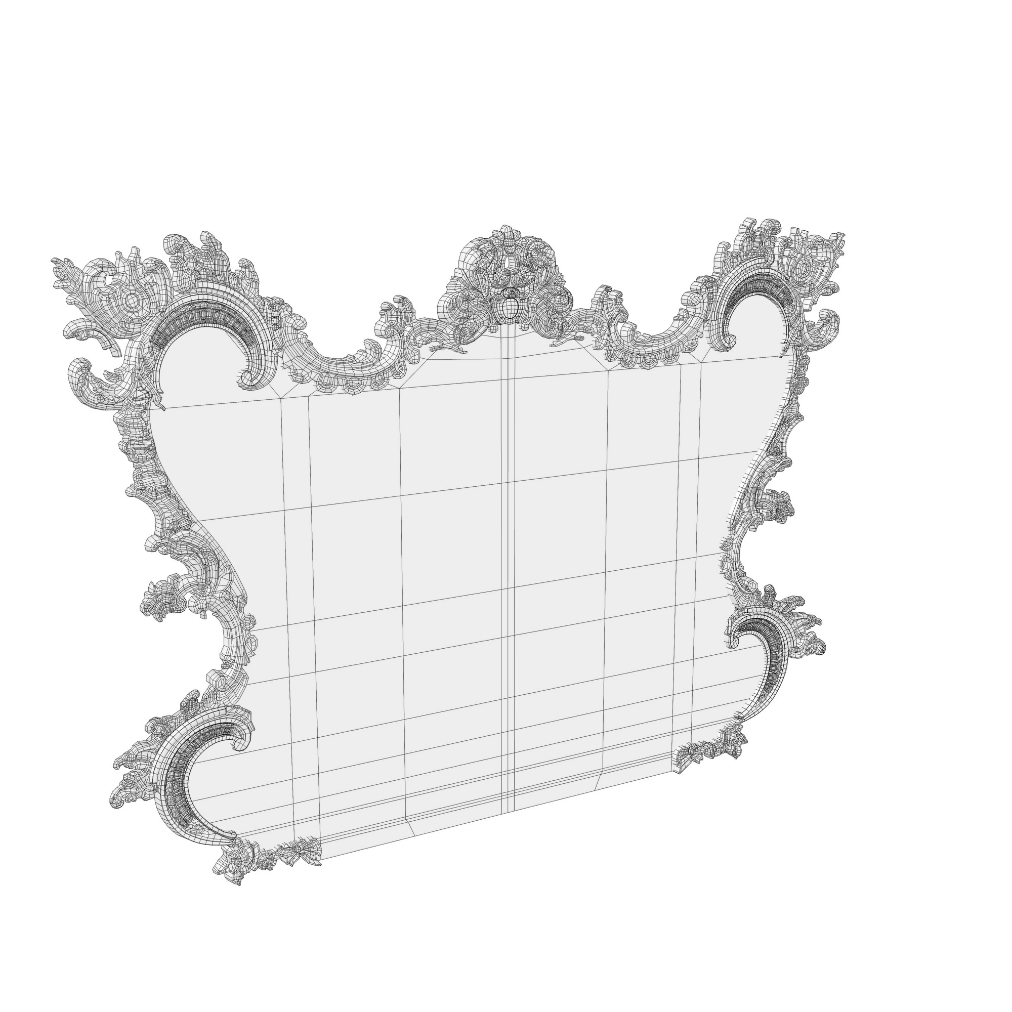 Baroque arc frame wall 3D model - TurboSquid 1152812