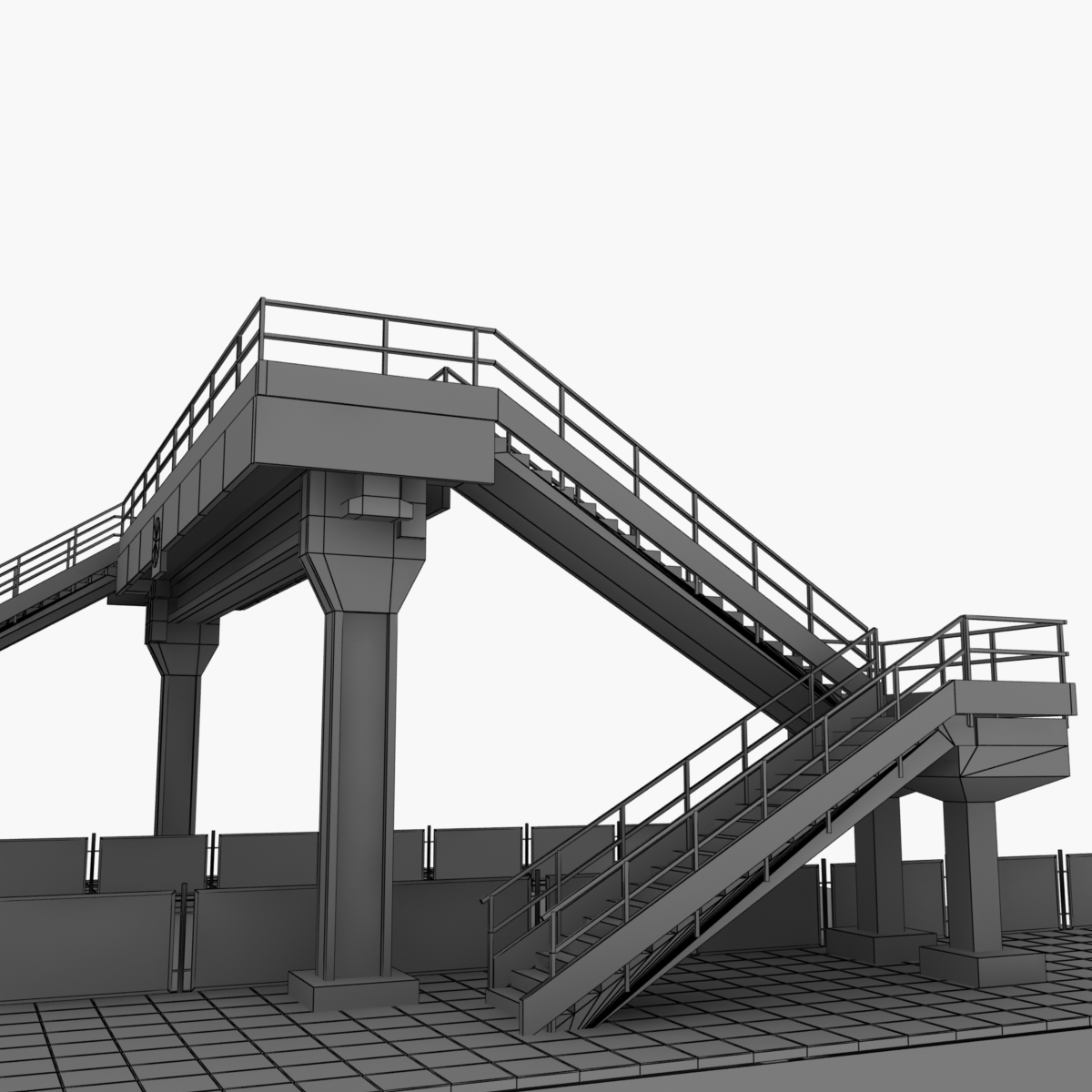 Bridge pedestrian 3D model - TurboSquid 1152889