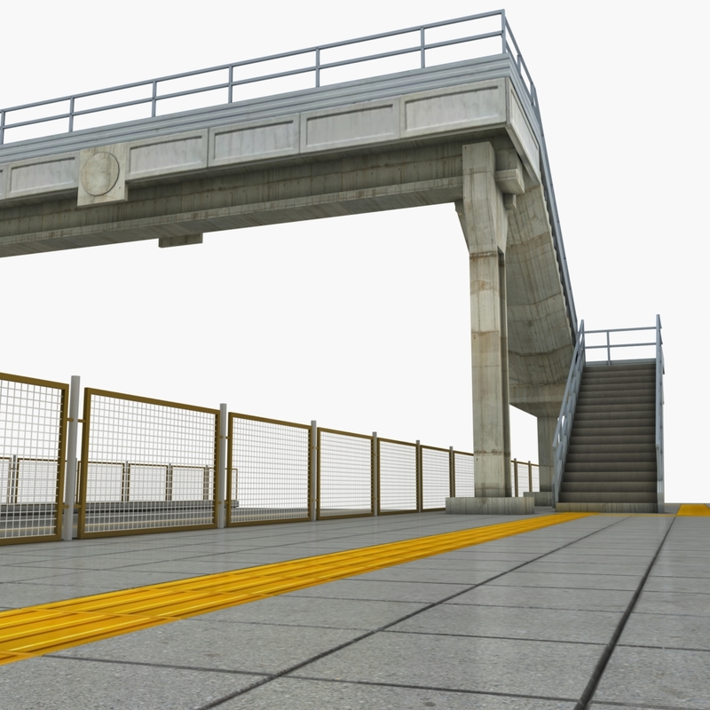 Bridge pedestrian 3D model - TurboSquid 1152889