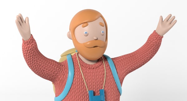 3D model rigged backpacker character human - TurboSquid 1152972