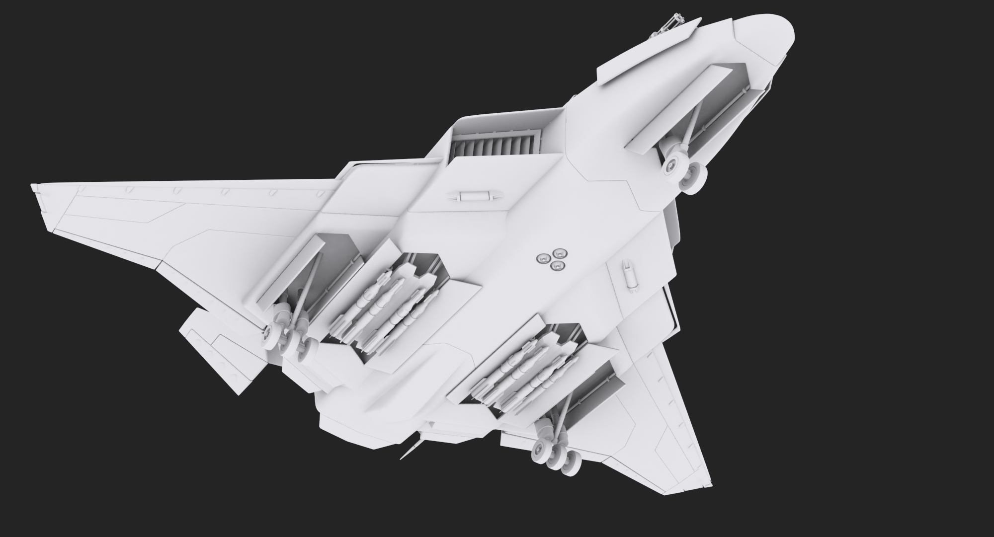 Stealth fighters space spaceship model - TurboSquid 1153003