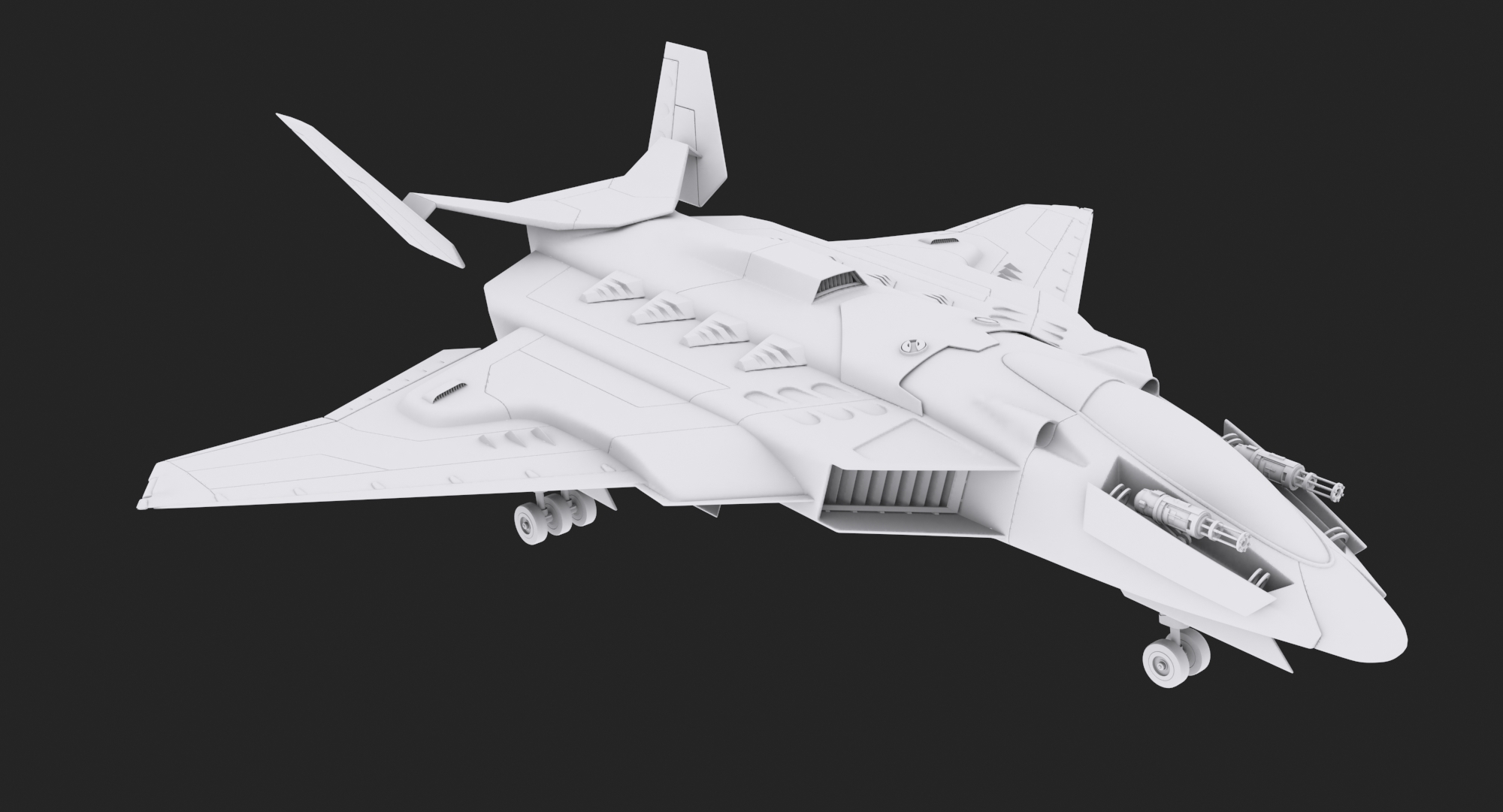 Stealth fighters space spaceship model - TurboSquid 1153003