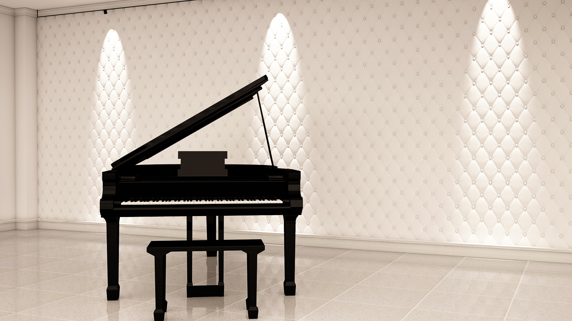 Piano wall panel 3D model - TurboSquid 1153047