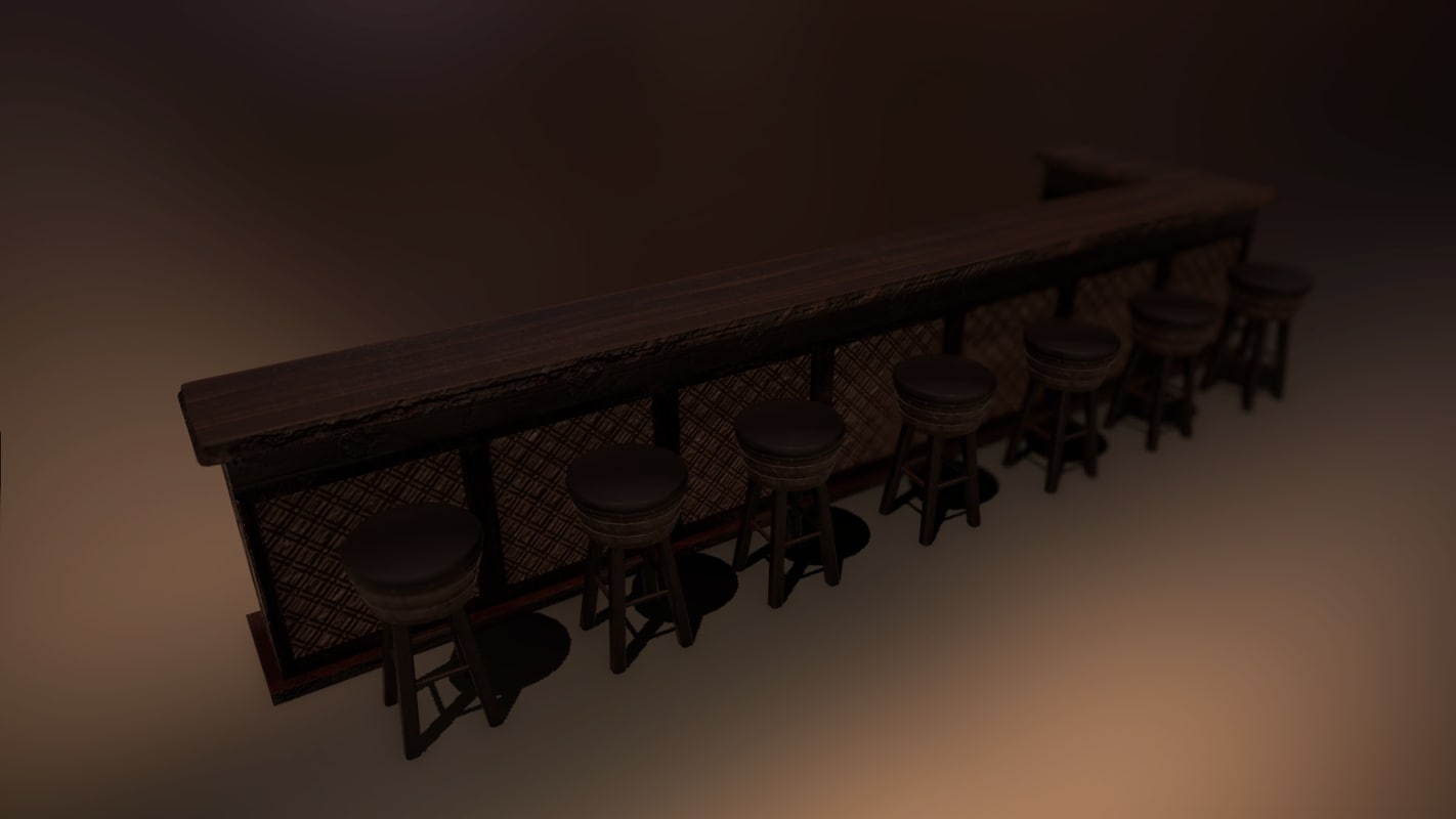 Bar seat medieval 3D model - TurboSquid 1153079