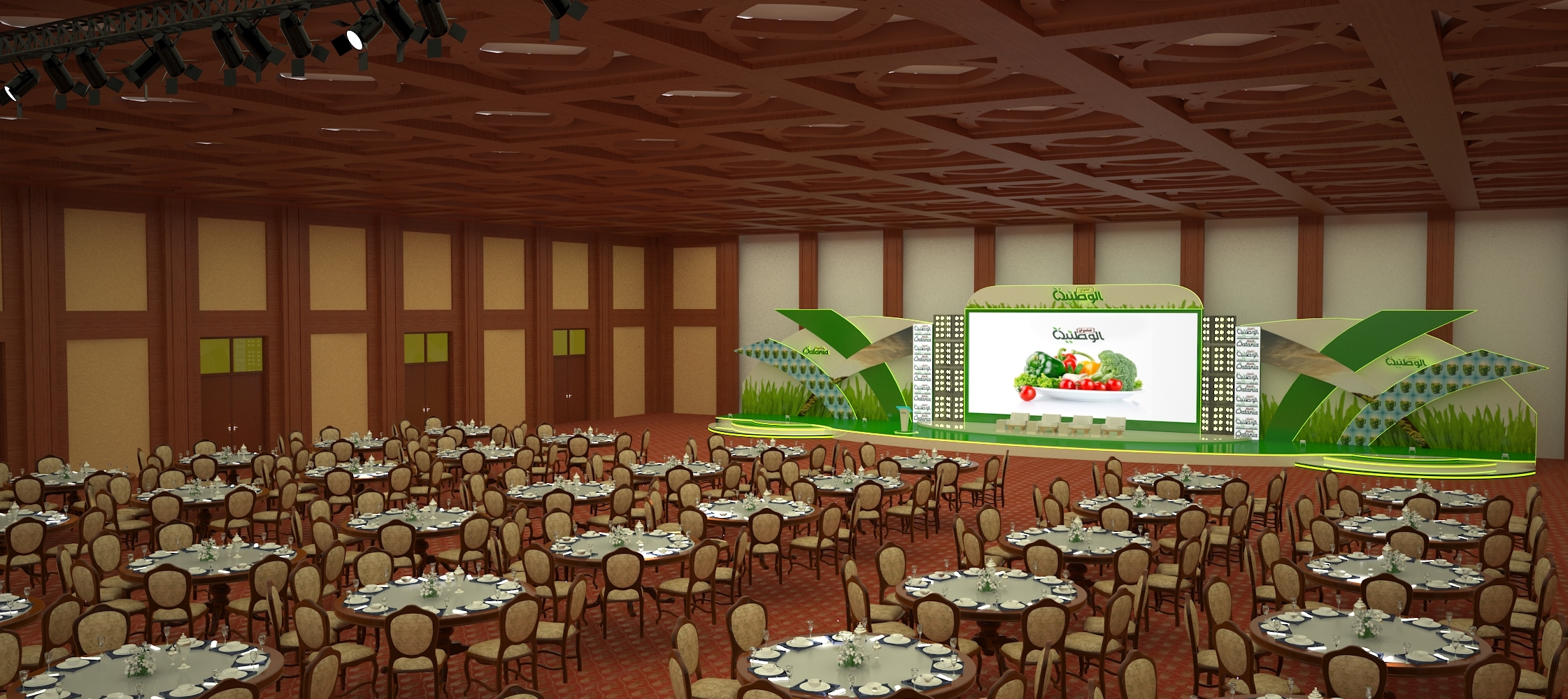 Event hall 3D model - TurboSquid 1153222