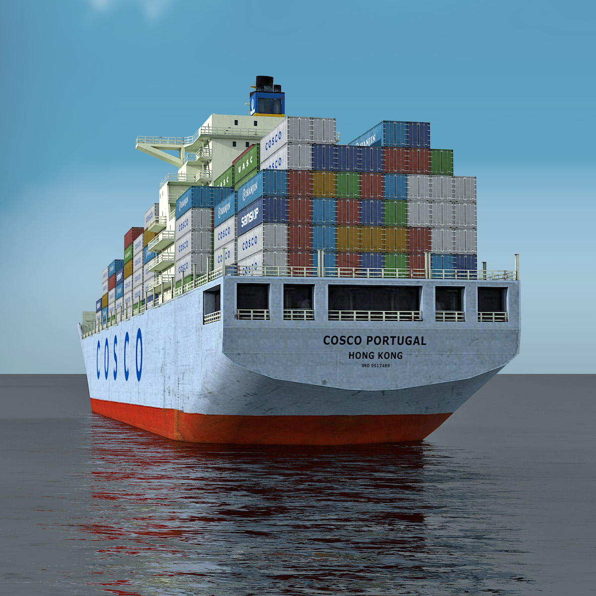 3D cargo ship cosco model - TurboSquid 1153525