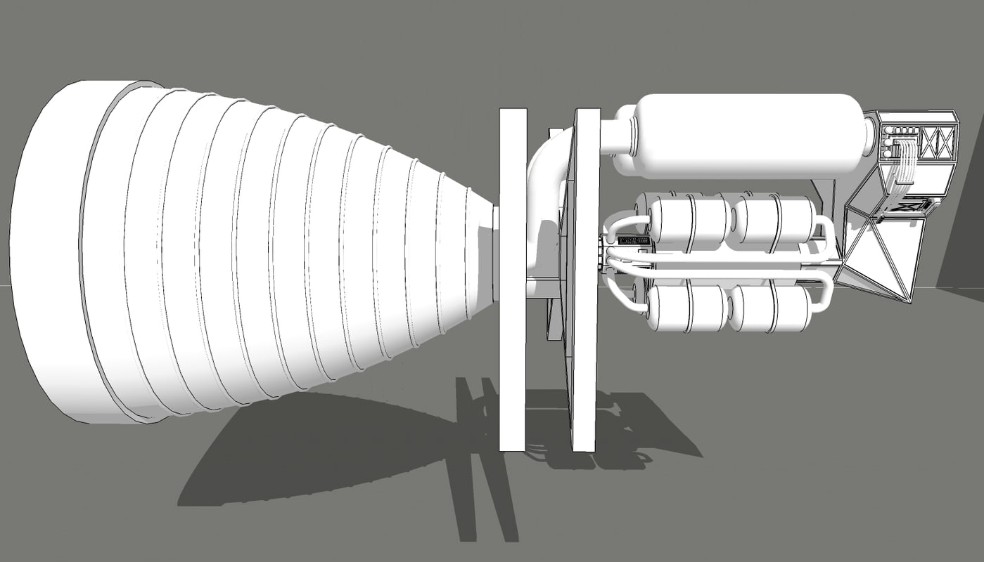 3D engine spaceship - TurboSquid 1153612