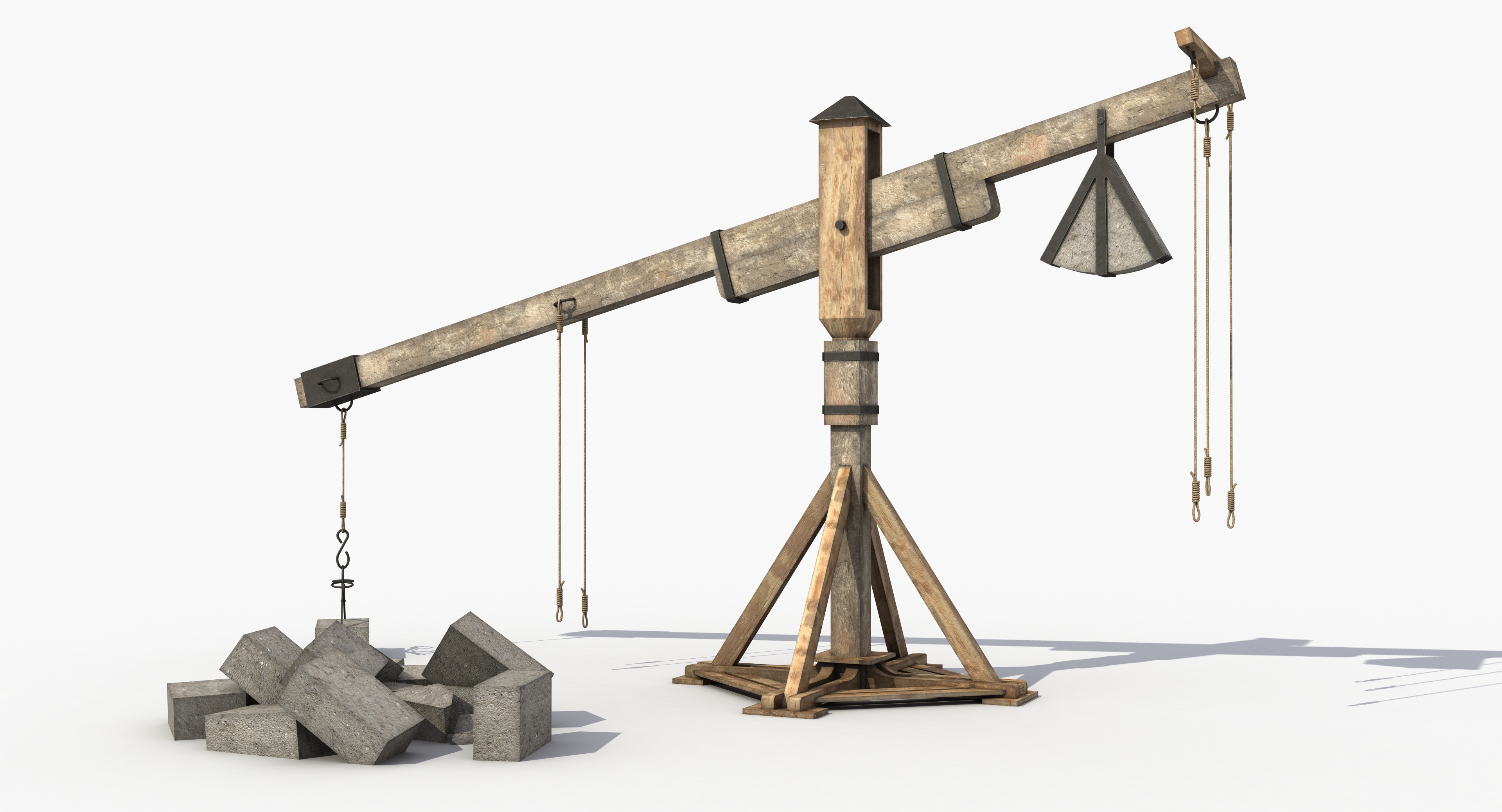 Wooden crane medieval 3D model - TurboSquid 1153850
