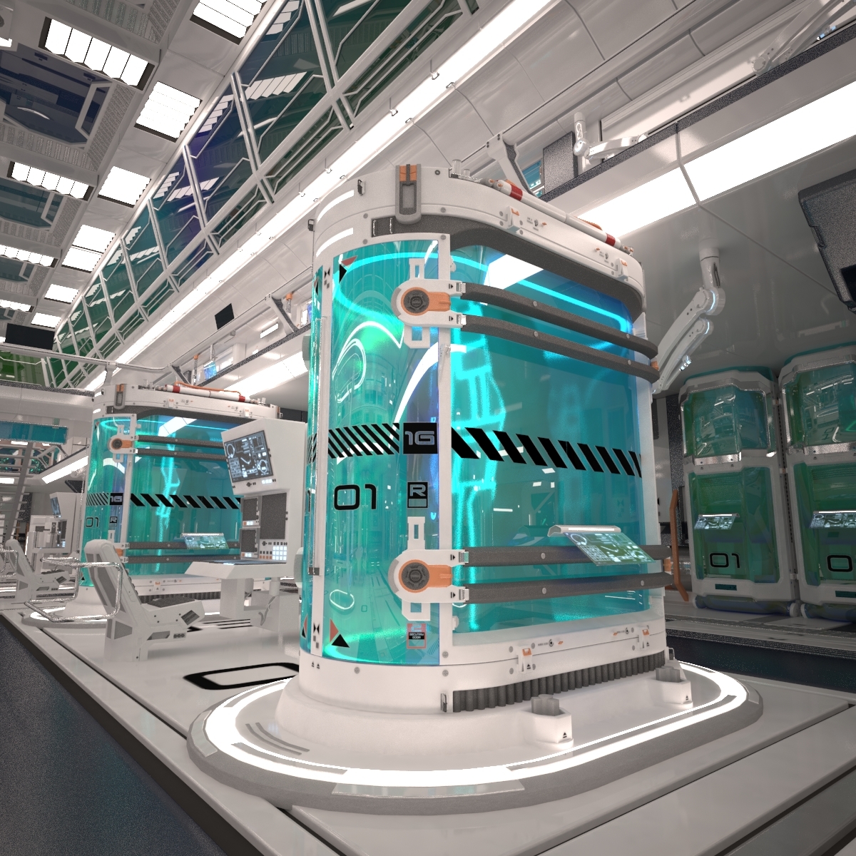 Futuristic sci fi laboratory 3D - TurboSquid 1153894