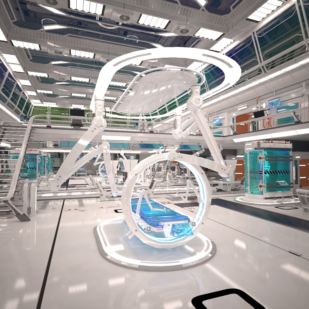 Futuristic sci fi laboratory 3D - TurboSquid 1153894