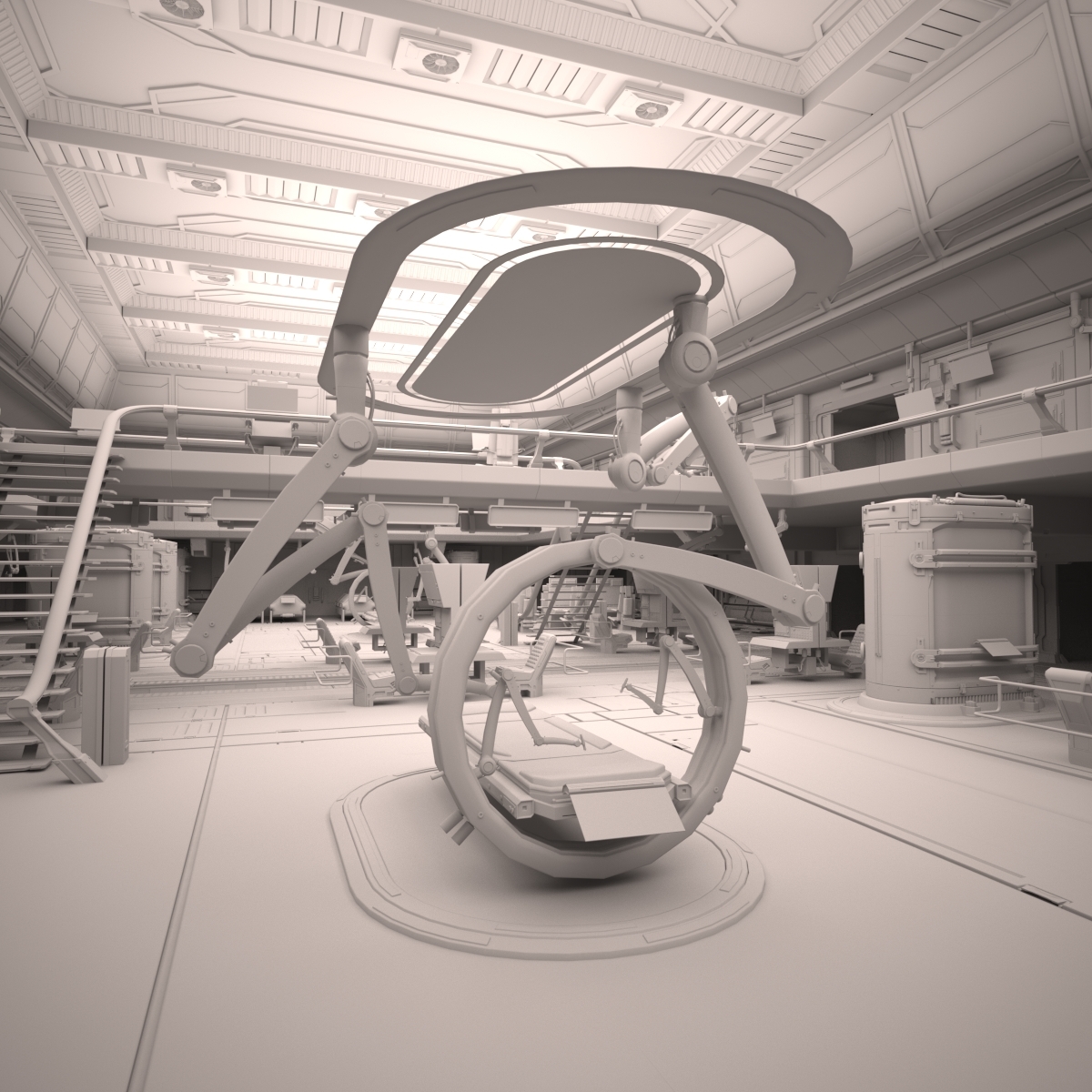 Futuristic sci fi laboratory 3D - TurboSquid 1153894