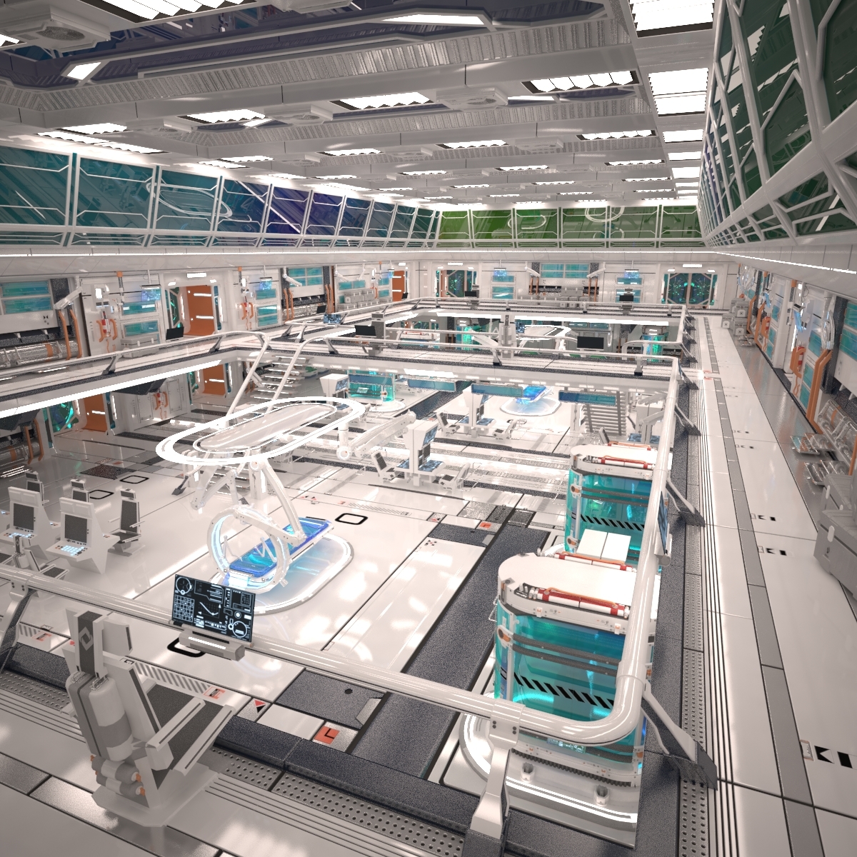 Futuristic sci fi laboratory 3D - TurboSquid 1153894