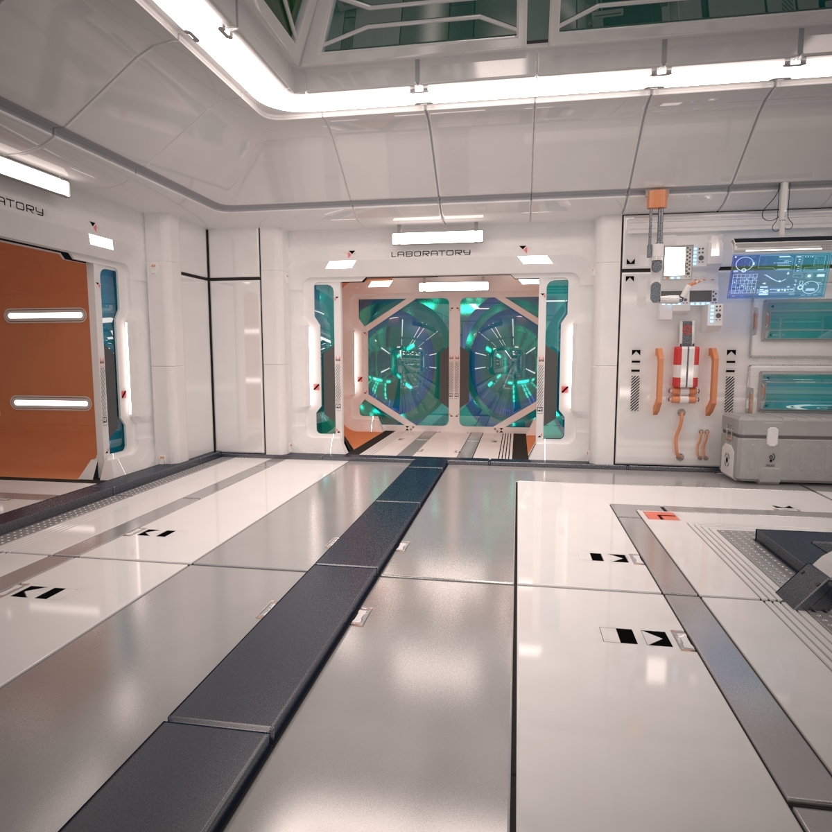 Futuristic sci fi laboratory 3D - TurboSquid 1153894