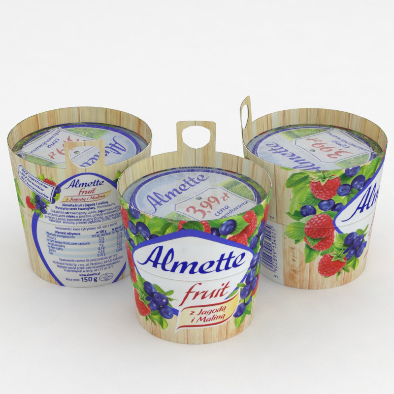 3D model almette fruit strawberry blueberry - TurboSquid 1153940