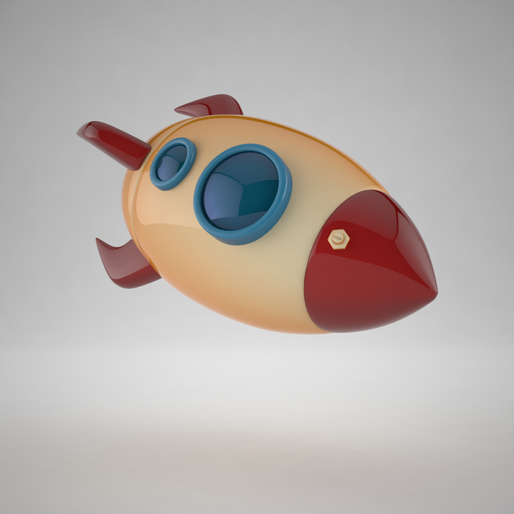 Cartoon rocket 3D model - TurboSquid 1154265