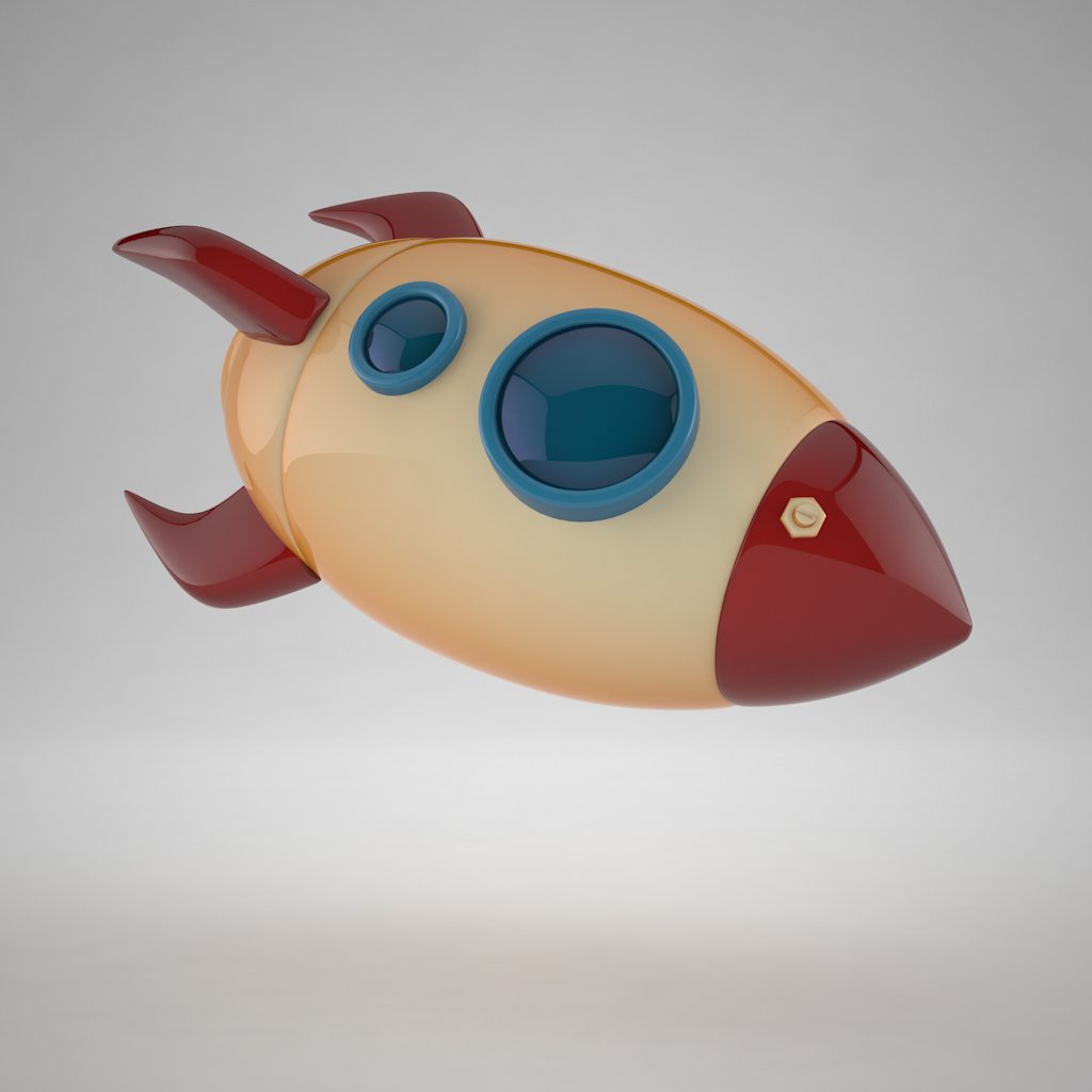 Cartoon rocket 3D model - TurboSquid 1154265