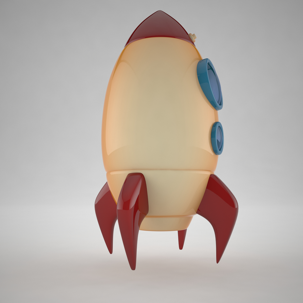 Cartoon rocket 3D model - TurboSquid 1154265