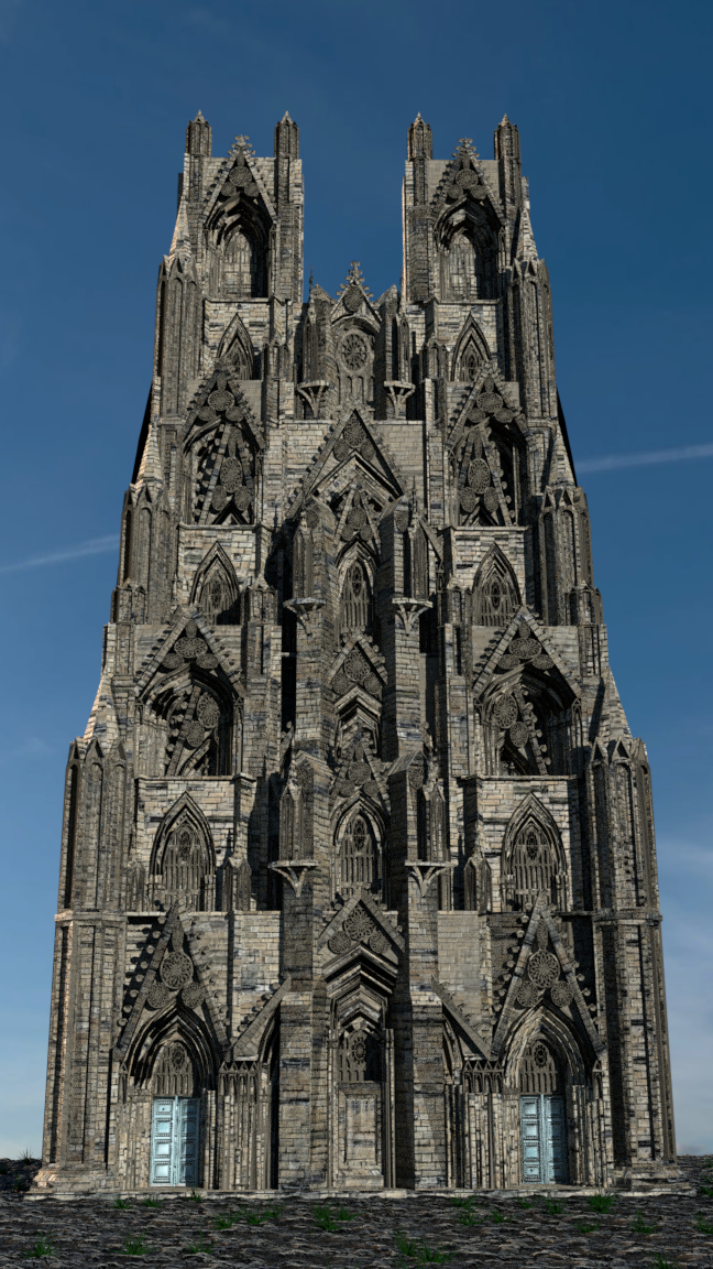 3D victorian neo-gothic facade gothic - TurboSquid 1154351