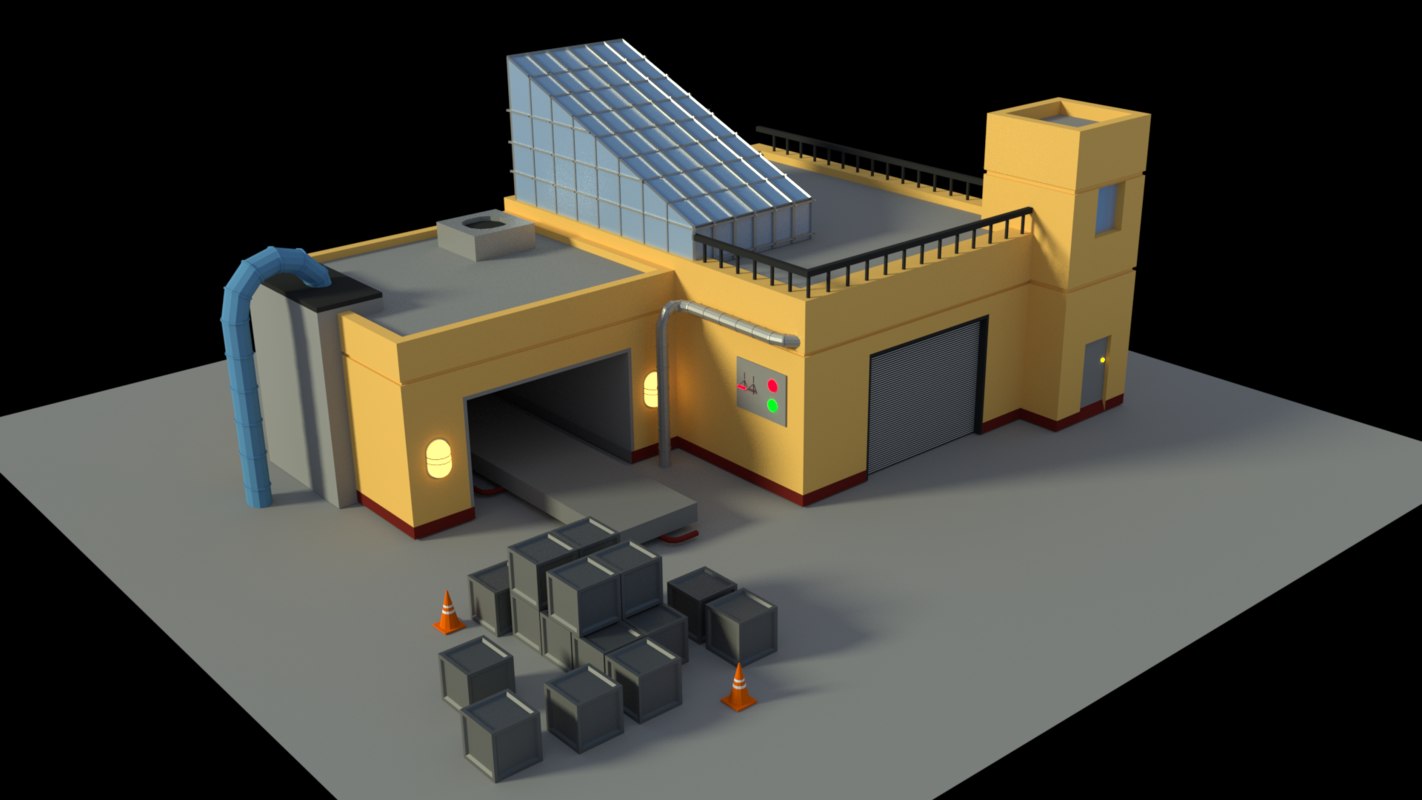 3D model industrial factory - TurboSquid 1154424