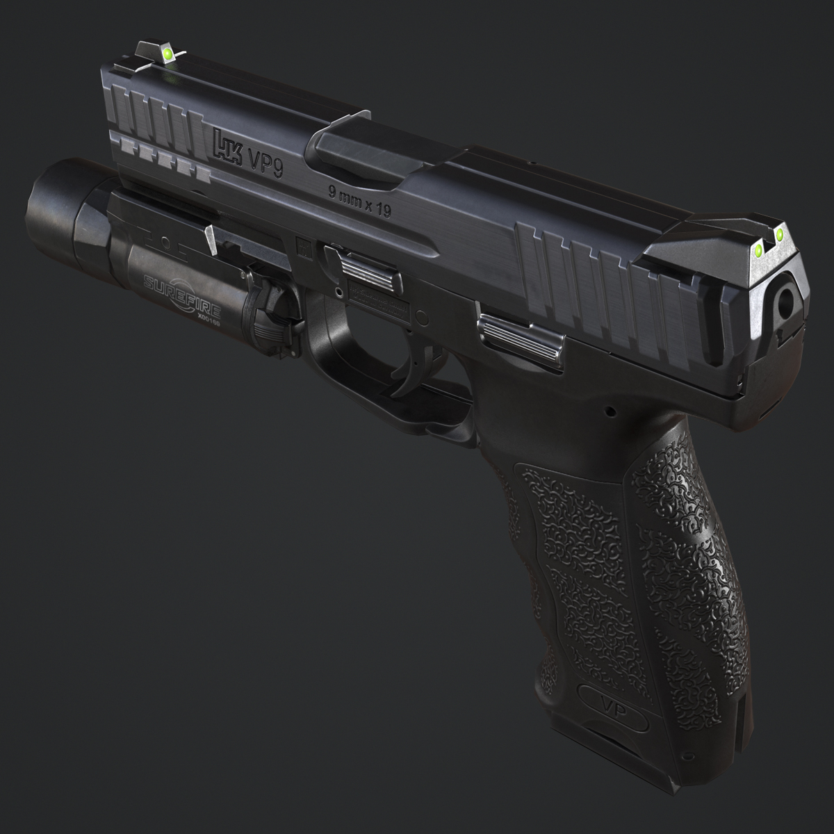 Heckler koch vp9 sfp9 3D model - TurboSquid 1154429
