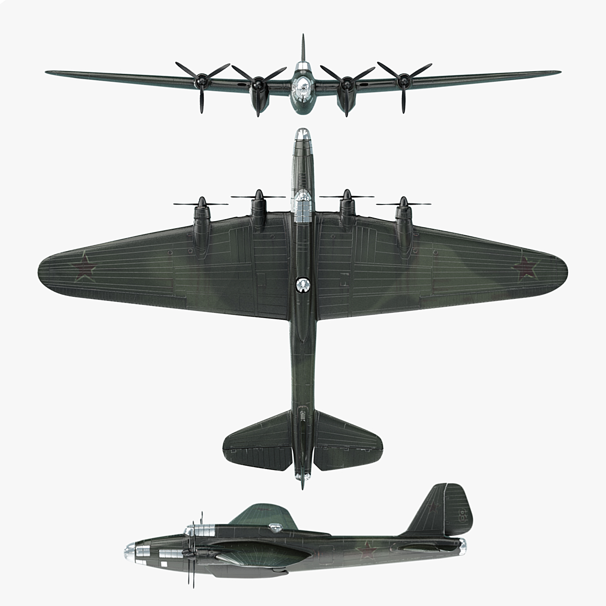 Petljakow Pe-8 Model 3D - TurboSquid 1154503