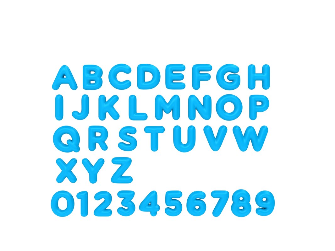 3D cartoon font - TurboSquid 1154673
