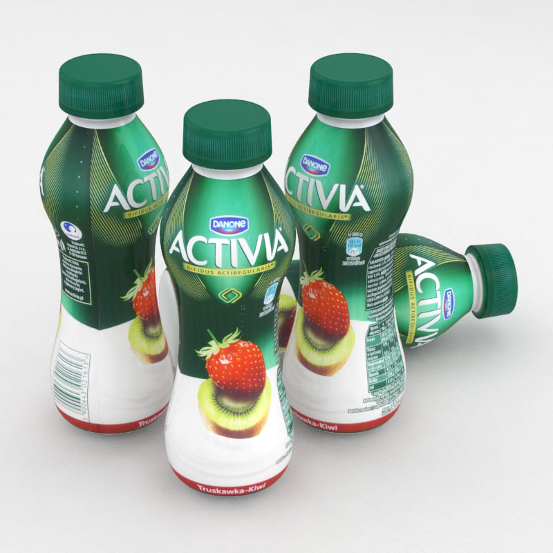 Dairy bottle danone activia 3D model - TurboSquid 1154775