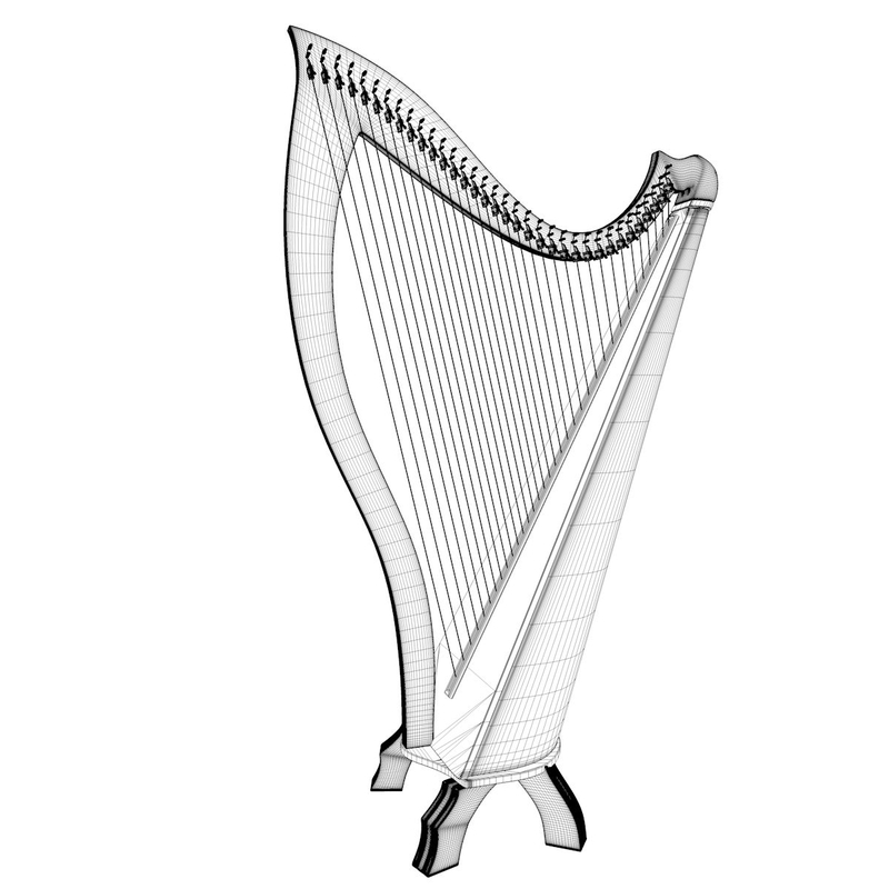 3D harp model - TurboSquid 1154815
