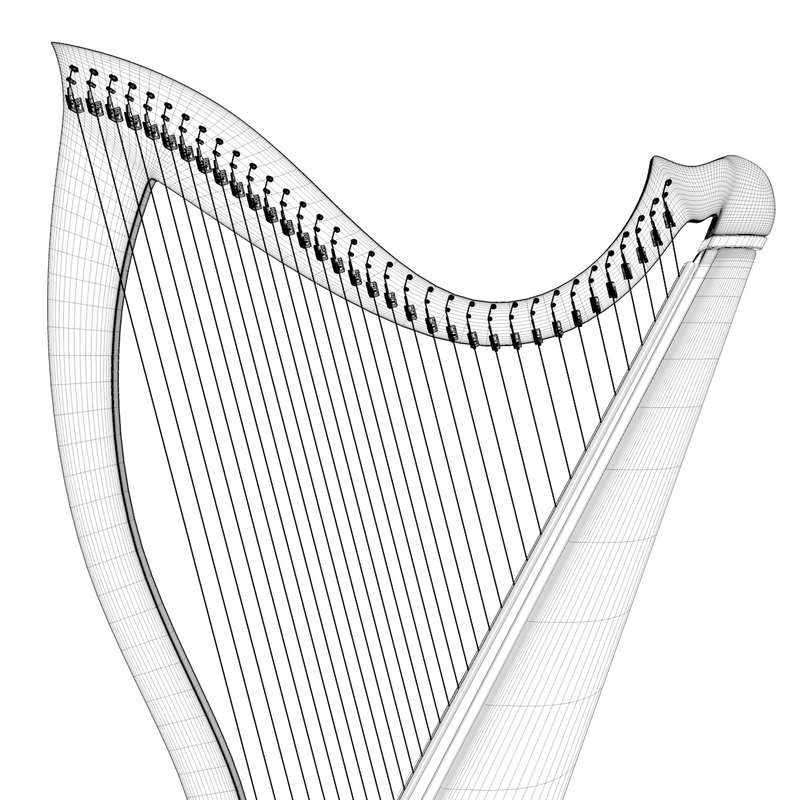 3D harp model - TurboSquid 1154815