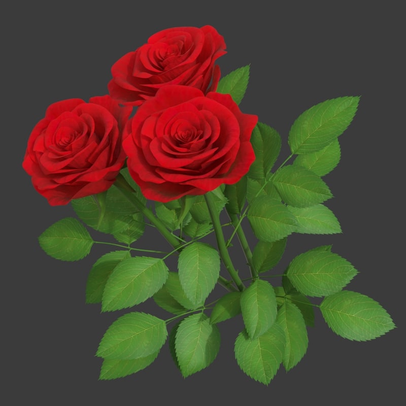3D rose bouquet 3 - TurboSquid 1155028