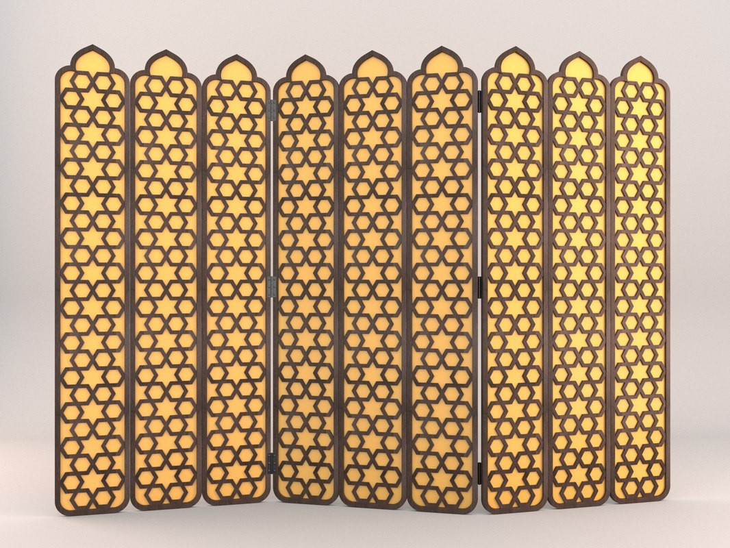 Arabesque fold lattice screen 3D model - TurboSquid 1155757