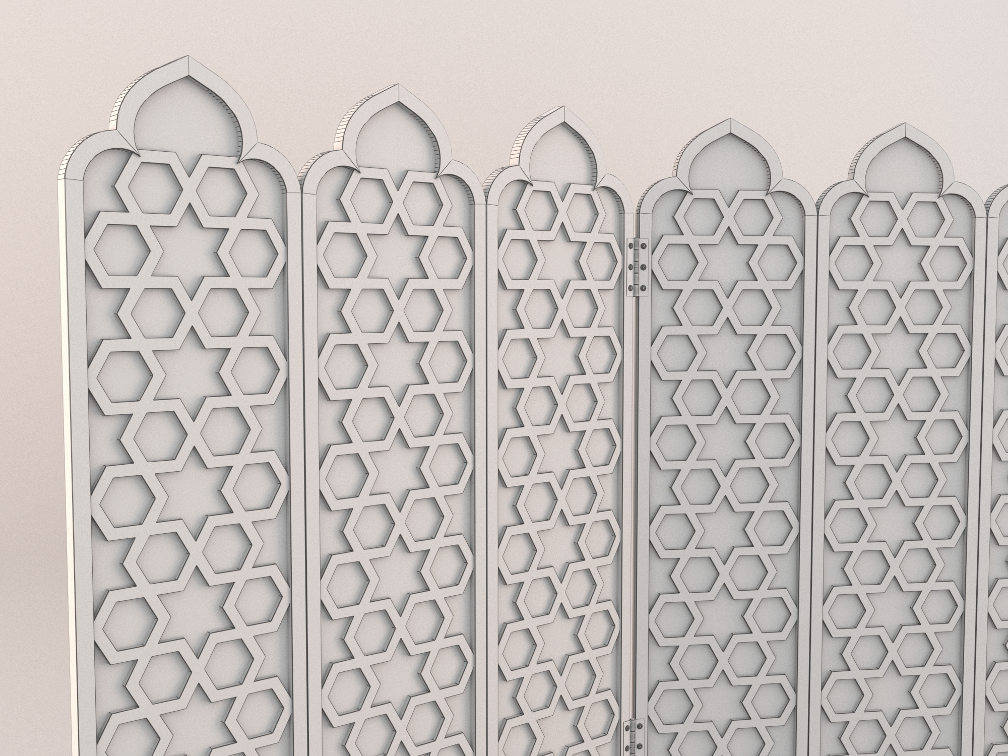 Arabesque fold lattice screen 3D model - TurboSquid 1155757