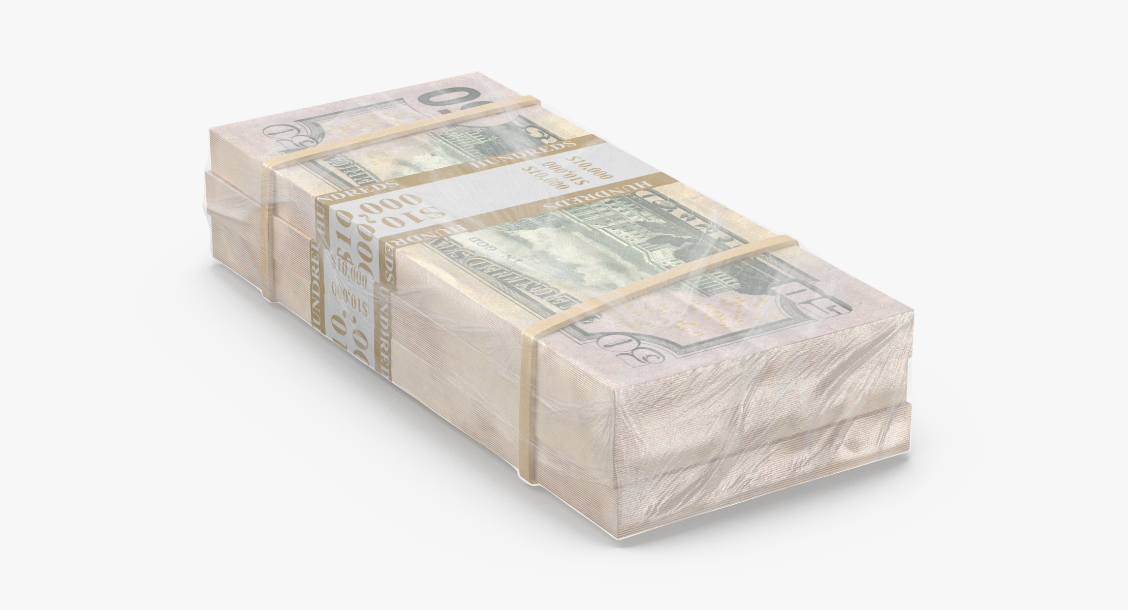 3D wrapped bills money 50 - TurboSquid 1155862