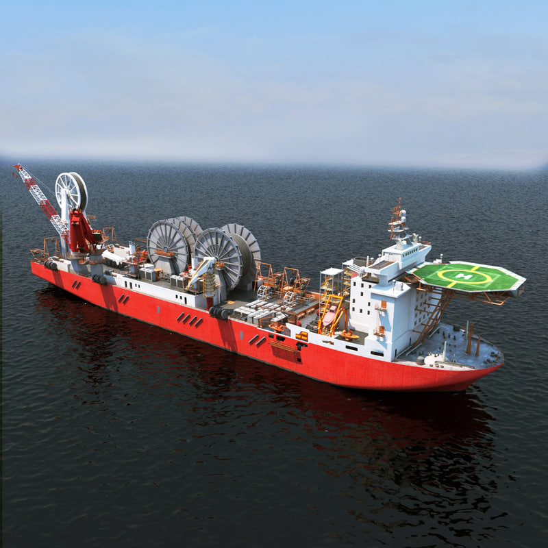 3D pipe laying cable spool - TurboSquid 1155907