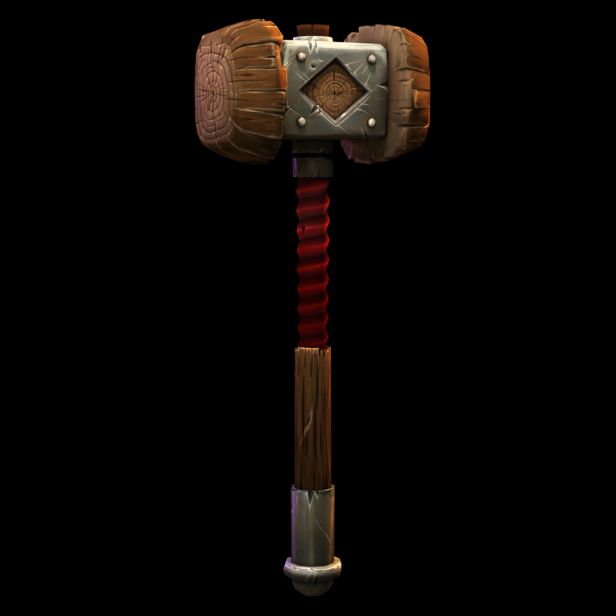 3D hand painted wooden war-hammer - TurboSquid 1156096